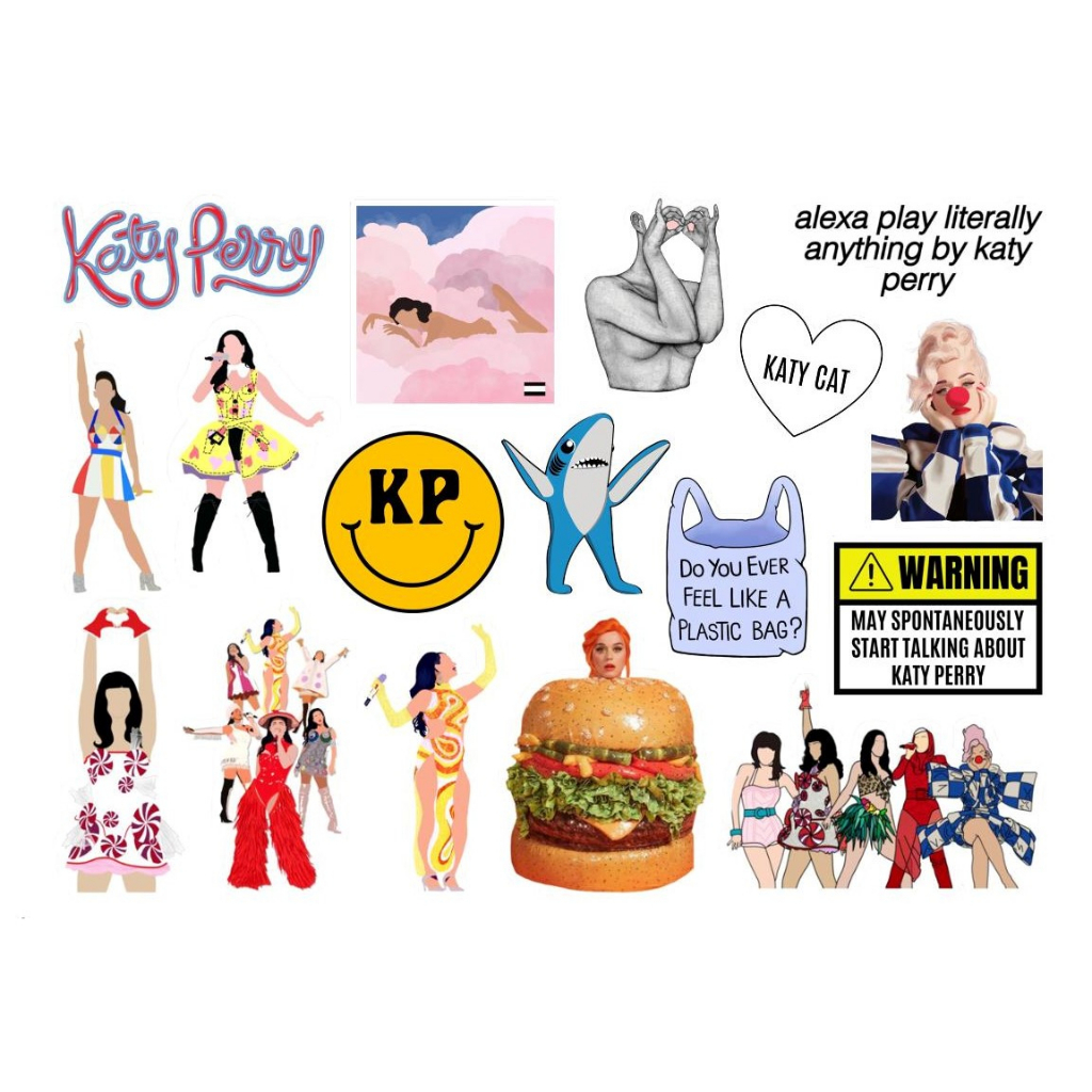 KATY PERRY - CARTELA DE ADESIVOS (com ou sem recorte) | Shopee Brasil