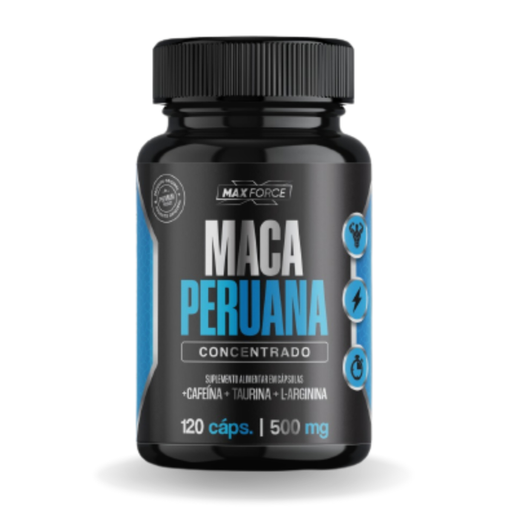 Suplemento Em Cápsula Maca Peruana Max Force 120 Cápsulas Estimulante ...