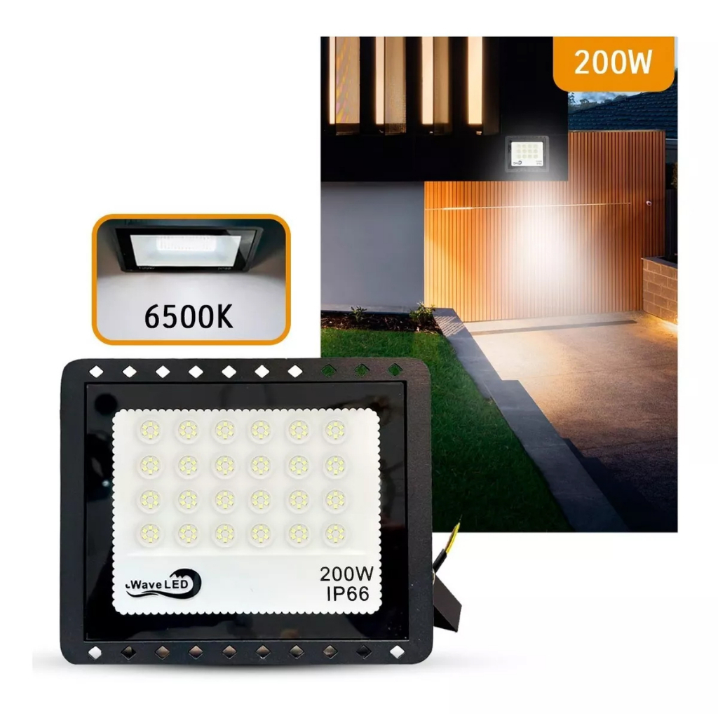 Refletor Led 200w Holofote Bivolt Prova D'água Ip66 | Shopee Brasil