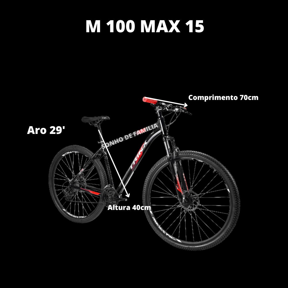 Bicicleta Mountain Bike Aro 29 Trinx M100 MAX TAM19 Pr/Vr | Shopee Brasil