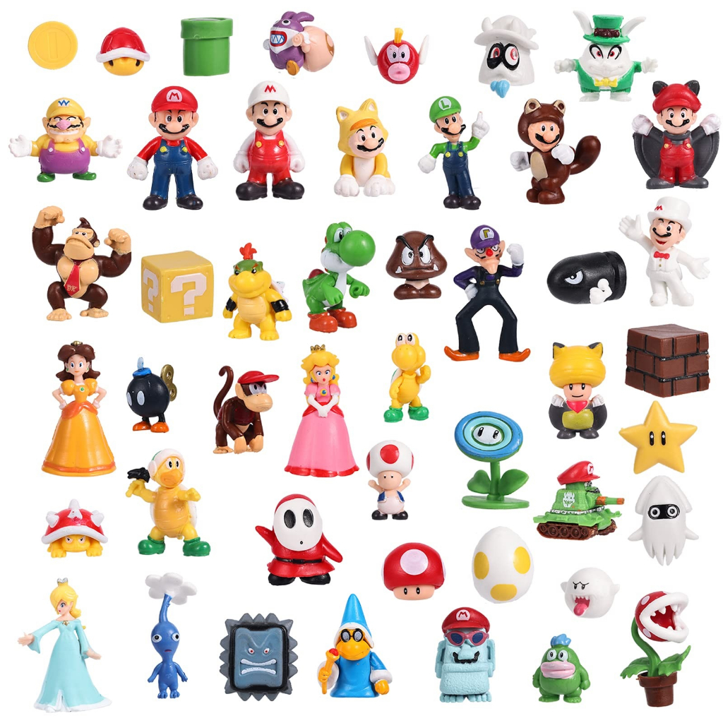 Mário Bross e Turma - Princesa, Luigi, Yoshi, Wário, Toad, Boo, Shell ...