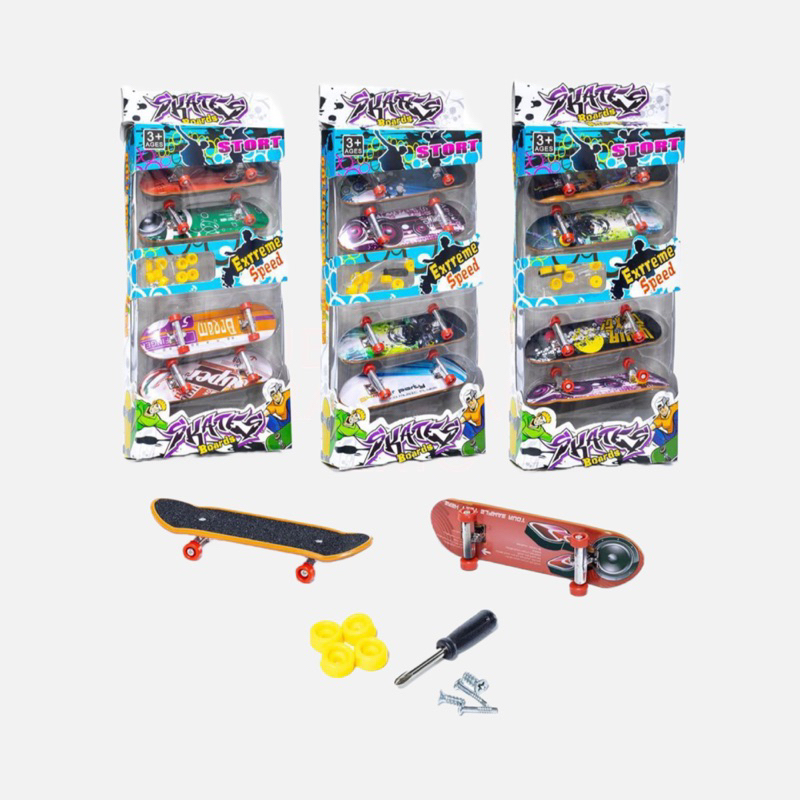 Skate de dedo kit c/4 unidades fingerboard | Shopee Brasil