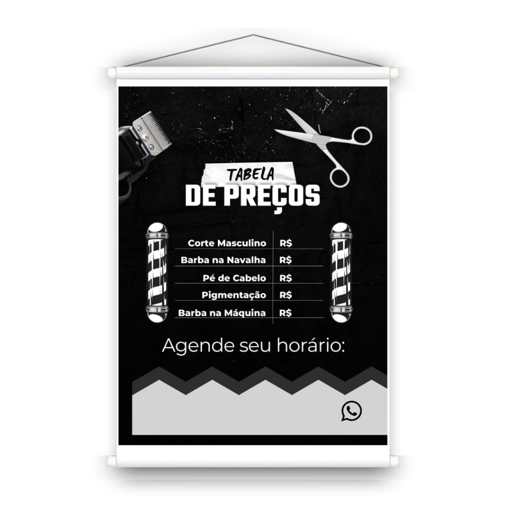 Banner tabela de preços barbearia | Shopee Brasil