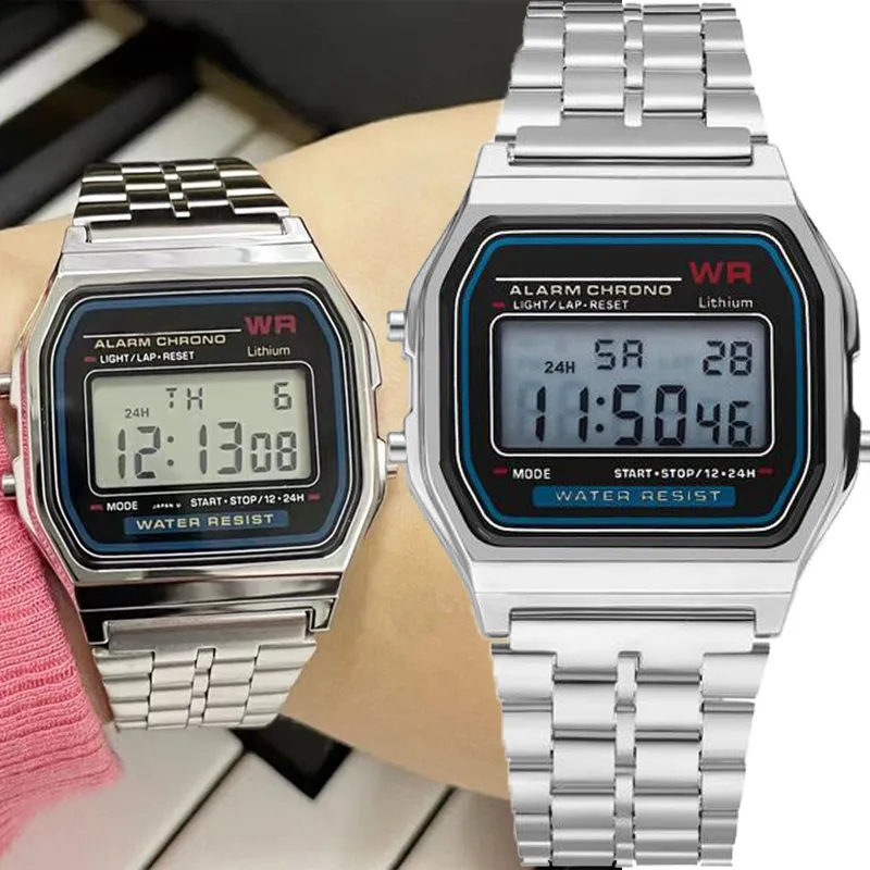 Relógio Digital Casio WR Vintage Retrô Feminino WR Presente Para a ...