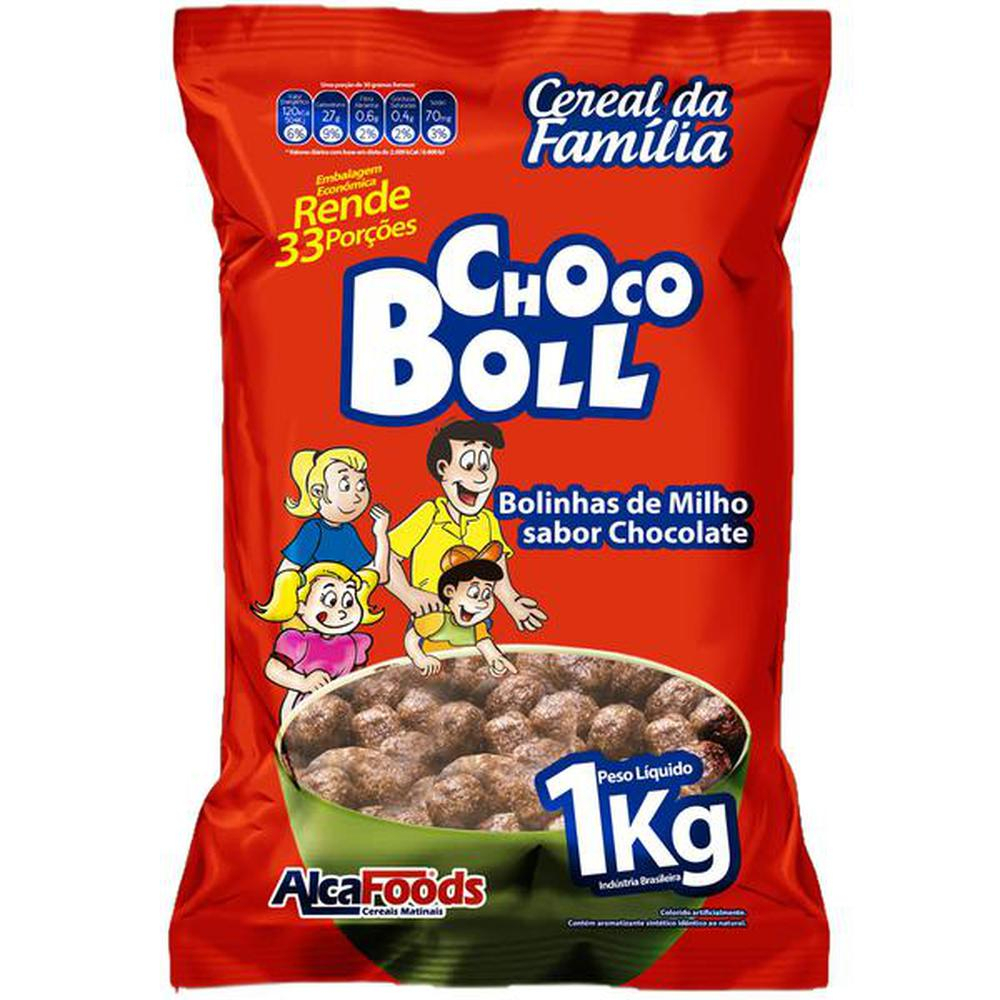 Cereal Matinal ChocoBoll Sabor Chocolate AlcaFoods 1Kg | Shopee Brasil