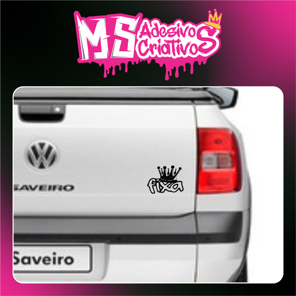 Adesivo Fixa com coroa - Carro Rebaixado Suspensão Som Automotivo Dub | Shopee Brasil