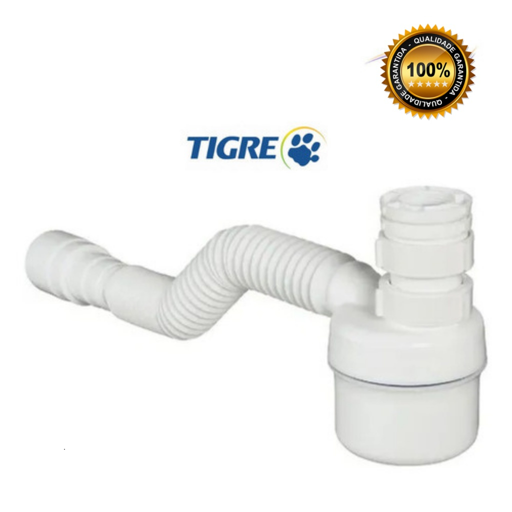 Sifão Sanfonado Copo Universal Flexível Multiuso Pias Tigre | Shopee Brasil