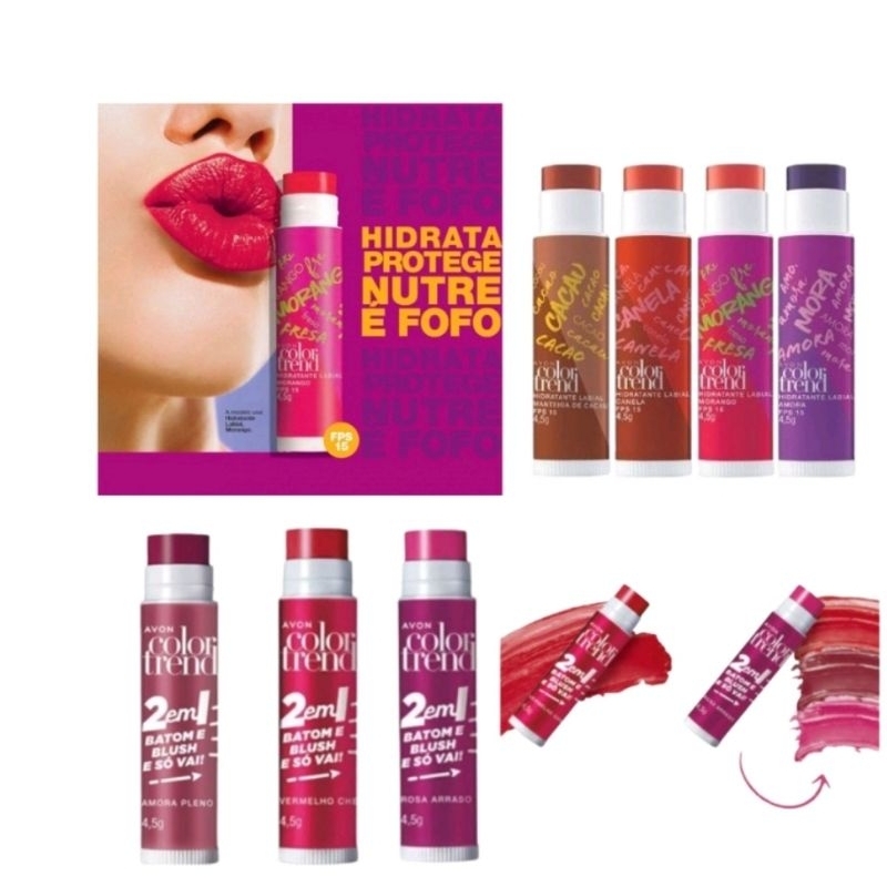 Hidratante labial Avon color trend | Shopee Brasil