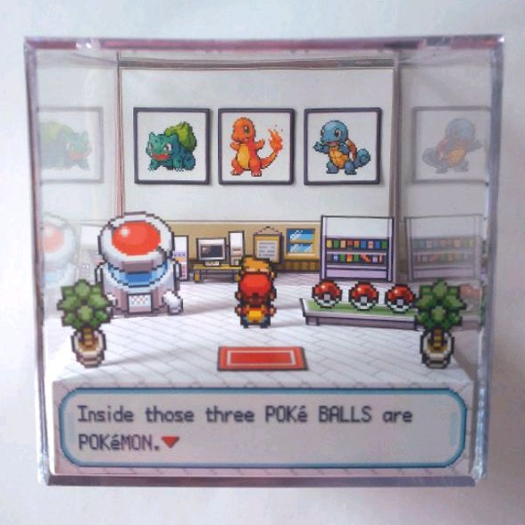 Pokemon FireRed - GeekRama - diorama cubo acrilico - Gameboy Advance ...