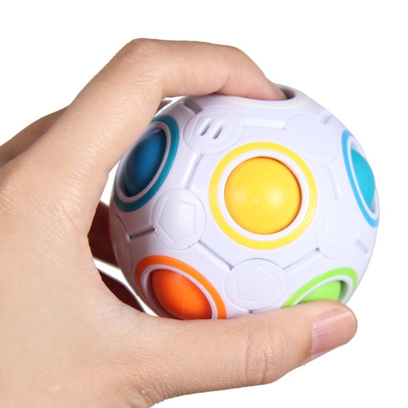 Bola Mágica Cubo Mágico Fidget Toy Antistresss Rainbow Ball Quebra ...