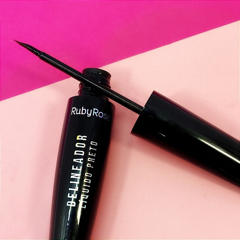Delineador Liquido Preto Ruby Rose Ponta Fina | Shopee Brasil