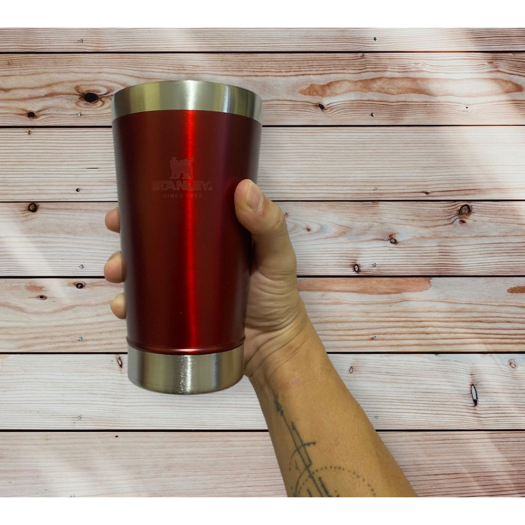 Copo Térmico Vermelho Metálico Brilhante Stanley Chá Cerveja Vinho ...