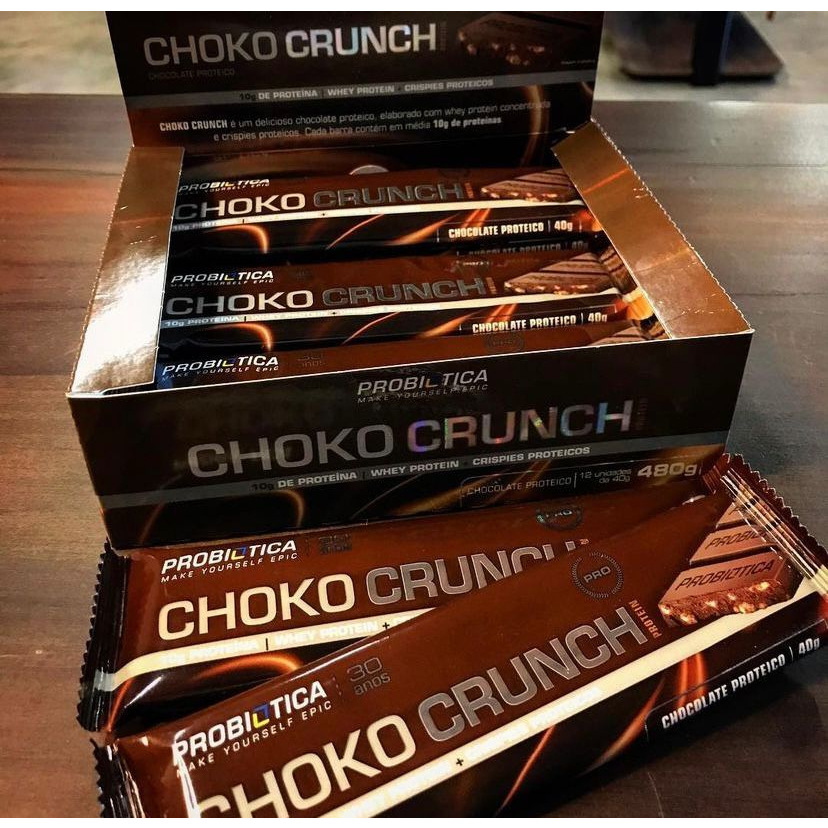 Choko Crunch Caixa C/ 12 Und Chocolate Ao Leite - Probiotica | Shopee ...
