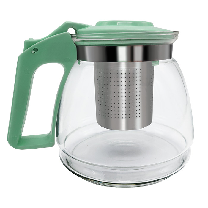 Chaleira Bule De Vidro Com Infusor Coador Chá Inox Elegance | Shopee Brasil