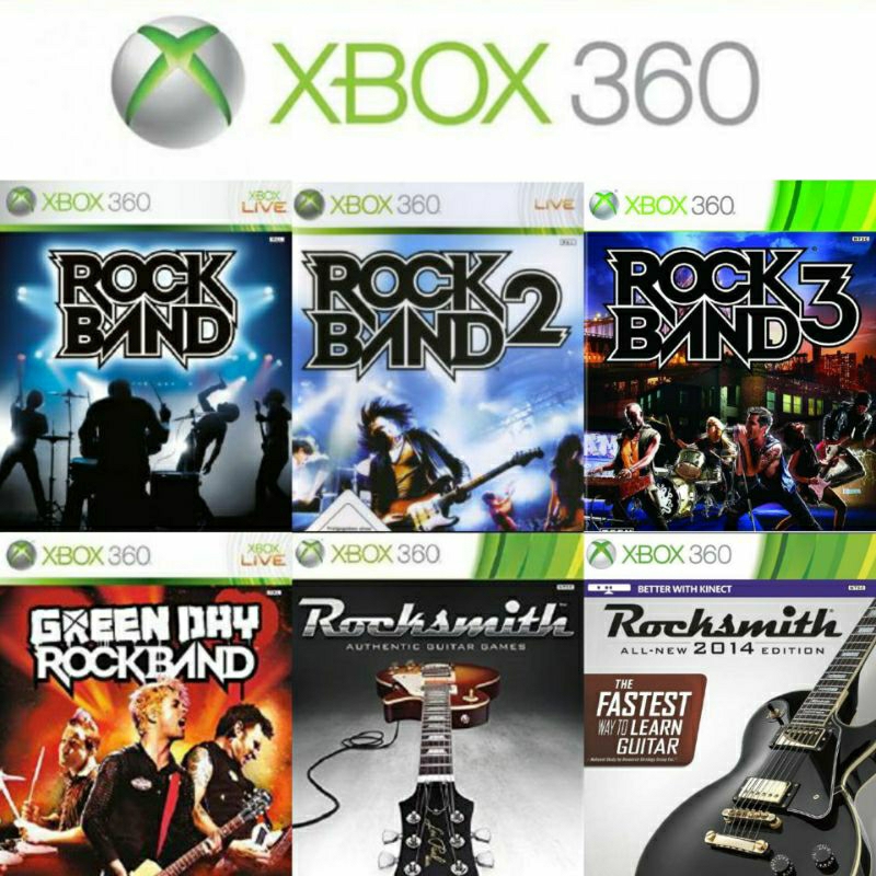 Rock Band / Rock Smith Jogos de Xbox 360 desbloqueado com capinha e ...
