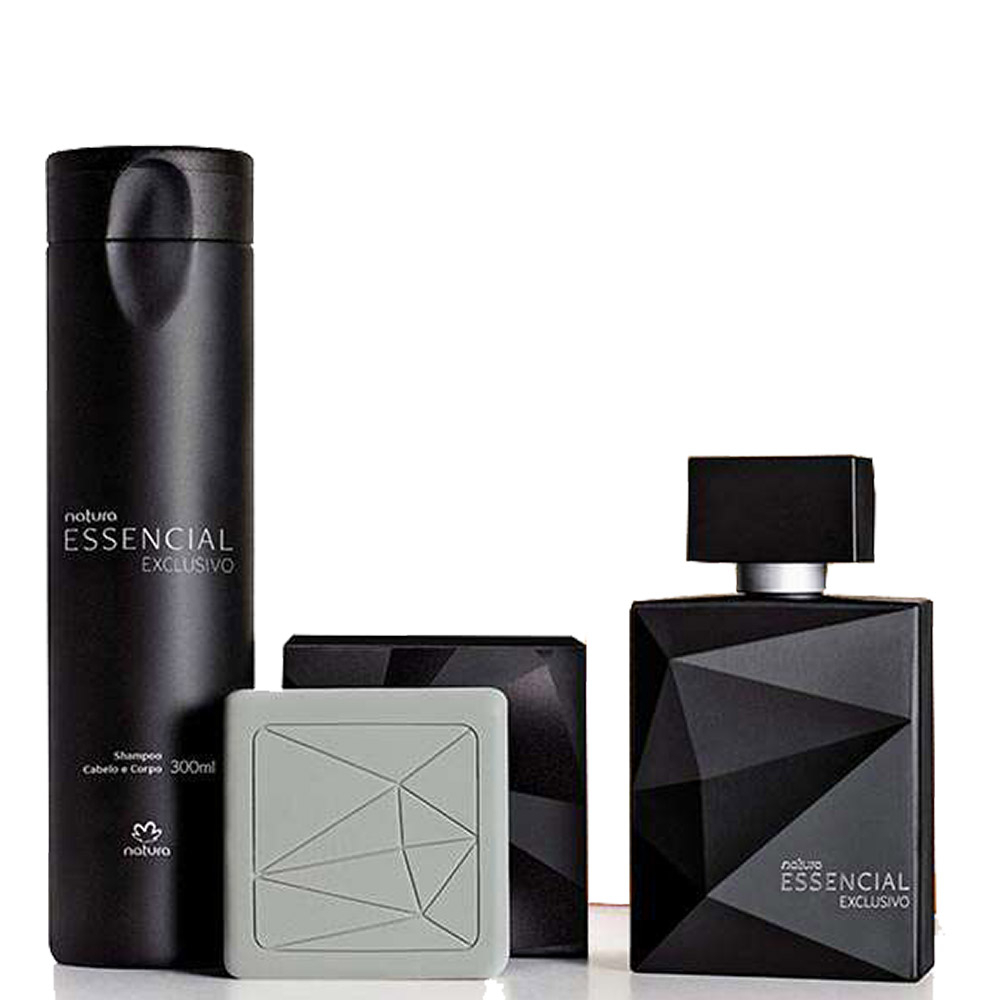 Kit Presente Natura Essencial Exclusivo Masculino Perfume Shampoo e ...