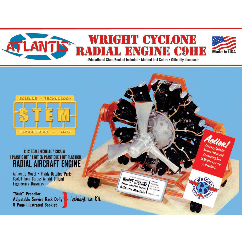 Atlantis M6052 Wright Cyclone Radial Engine C9HE 1/12 | Shopee Brasil