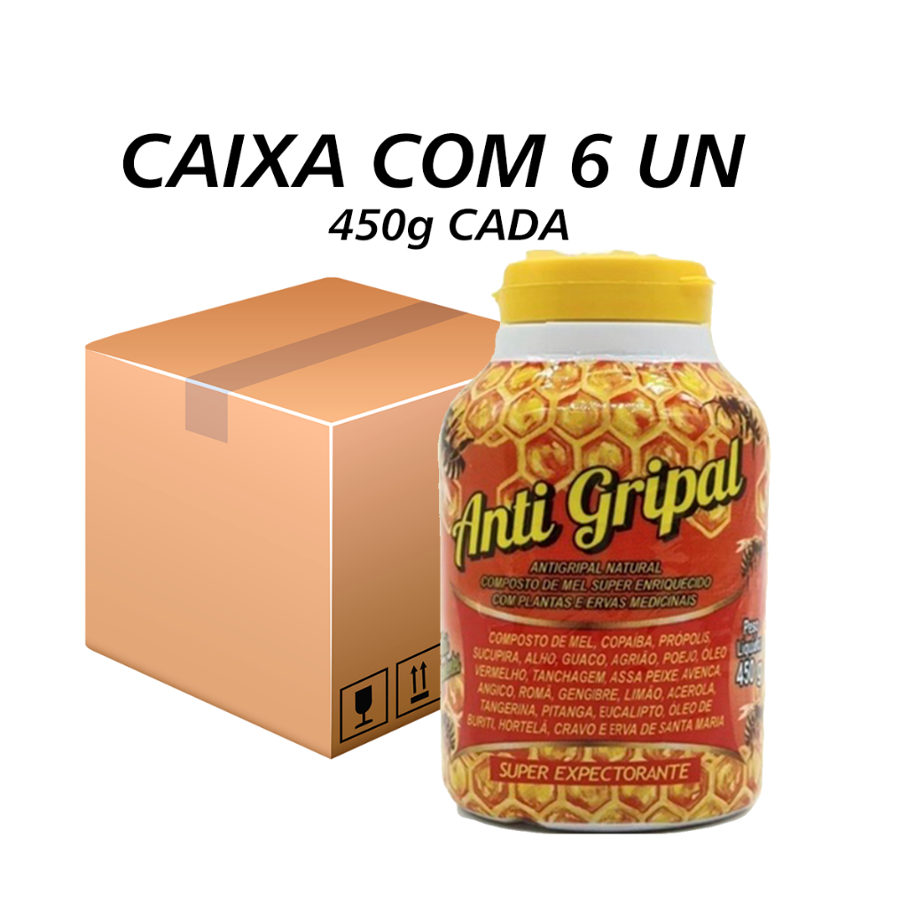 Kit 6 Antigripal Mel Tradicional Megamel Xarope Natural Para Gripe ...