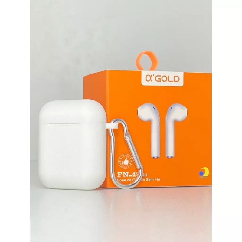 Fone de Ouvido Bluetooth Sem Fio Gold PREMIUM FN-19 5.0 - Homologado ...