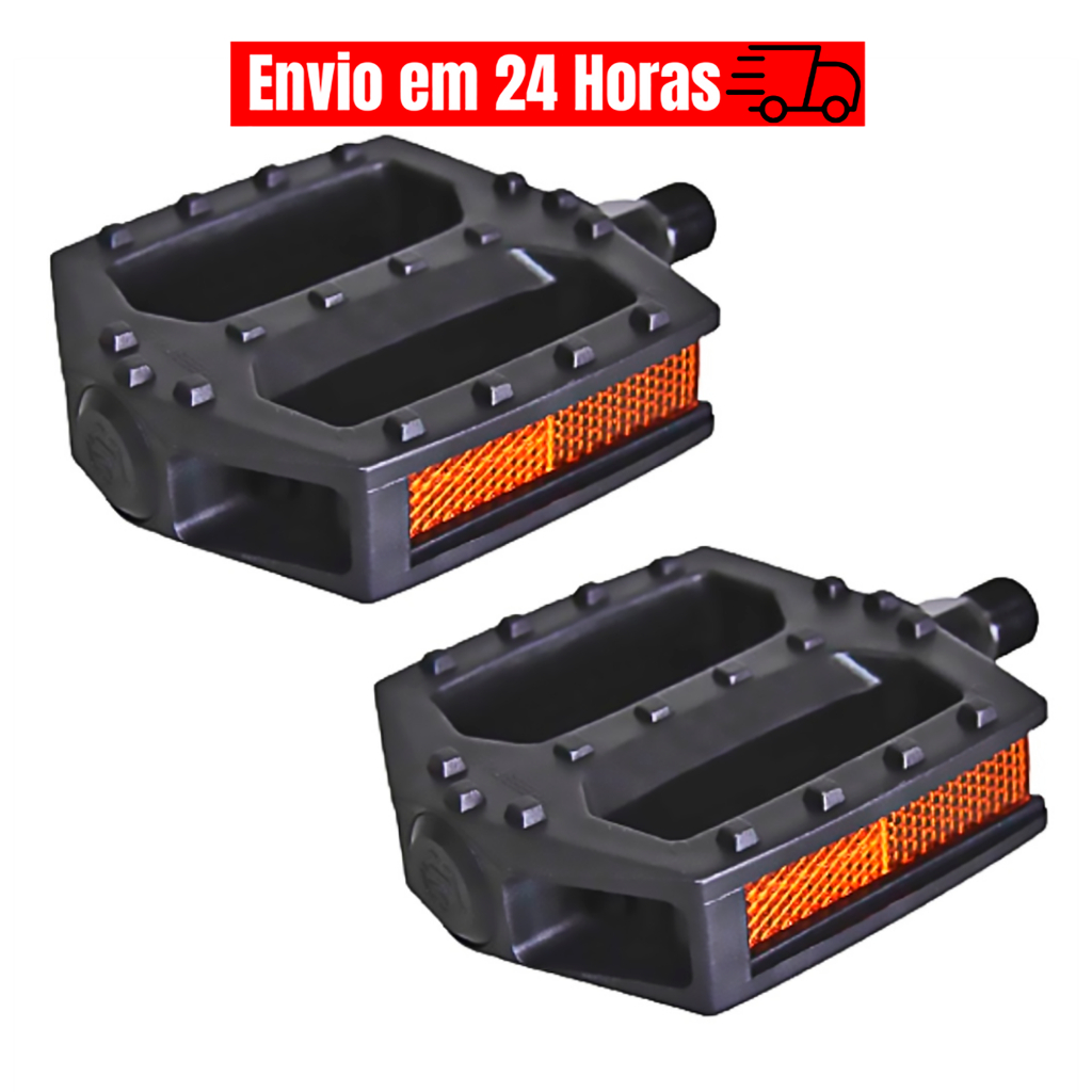 Pedal Bike Mtb Plataforma Nylon Metal Ciclo Rosca Fina 1/2 e Rosca ...