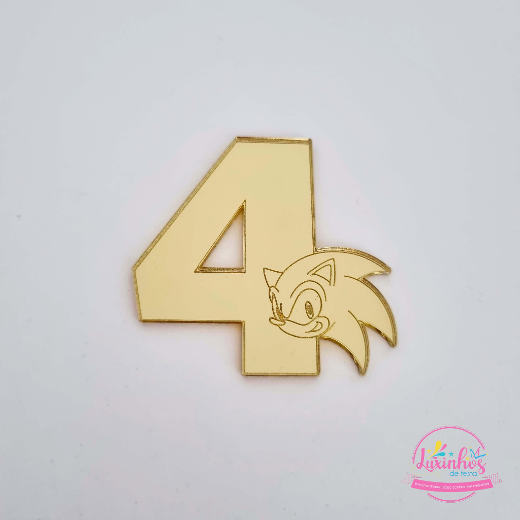Números do Sonic – Aplique Acrílico Espelhado | Shopee Brasil