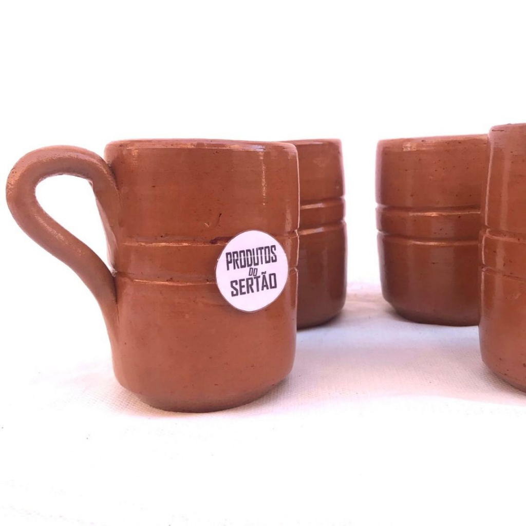 Kit 08 Canecas de Barro Uso Doméstico Artesanato Nordestino | Shopee Brasil