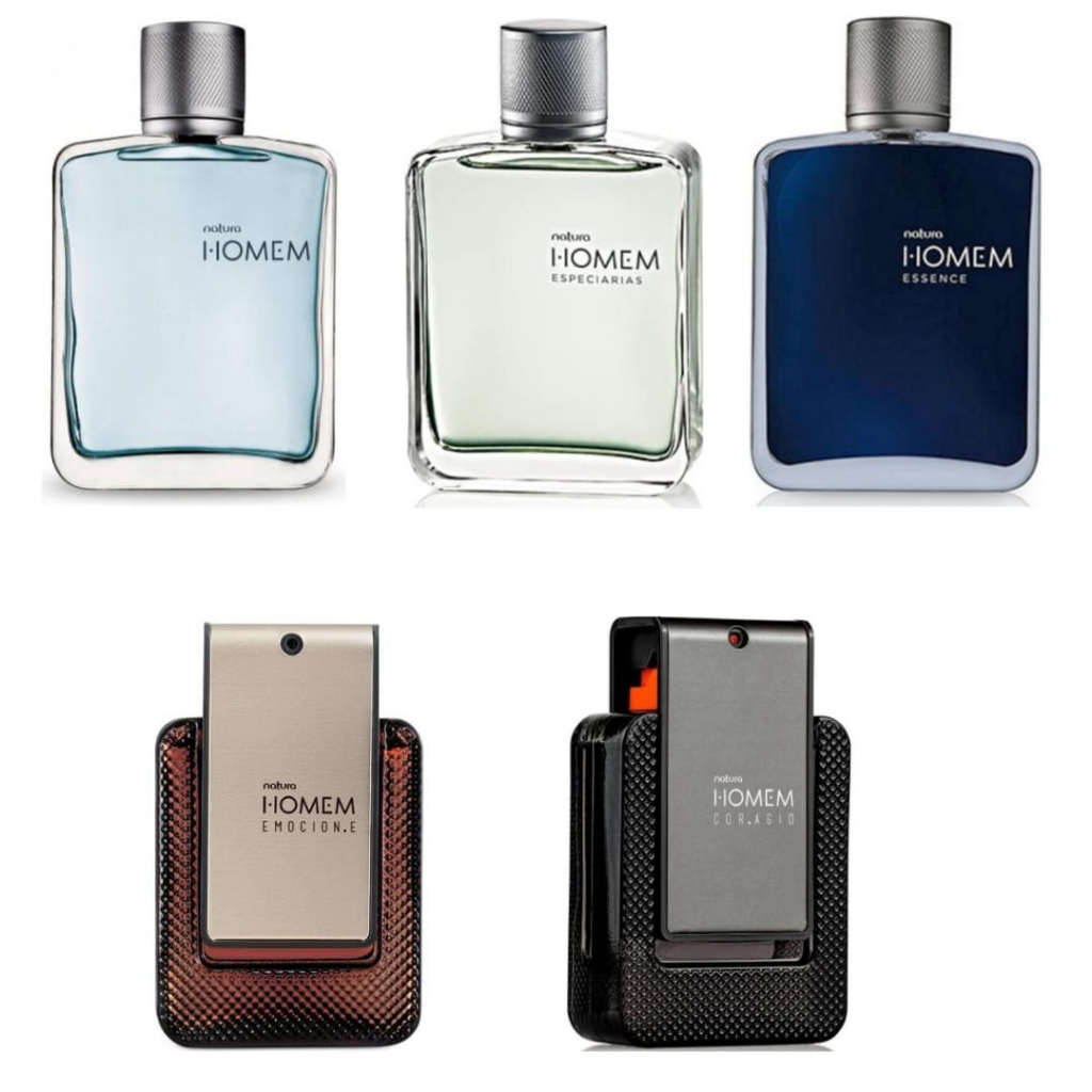 Perfumes Natura Homem (Clássico, Coragio, Emocione, Essence, Neo ...
