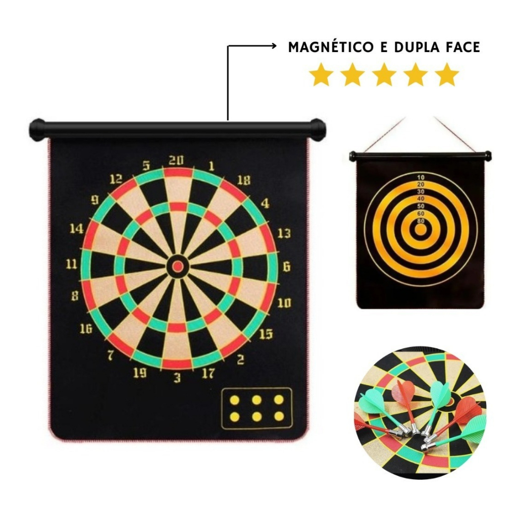 Jogo De Dardos Dupla Face Alvo Duplo Dardo Grande Oferta Shopee Brasil