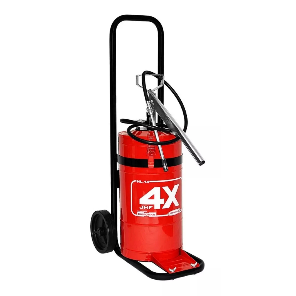Graxeira Manual 14 Kg Hidromar Bomba De Graxa Com Carrinho | Shopee Brasil