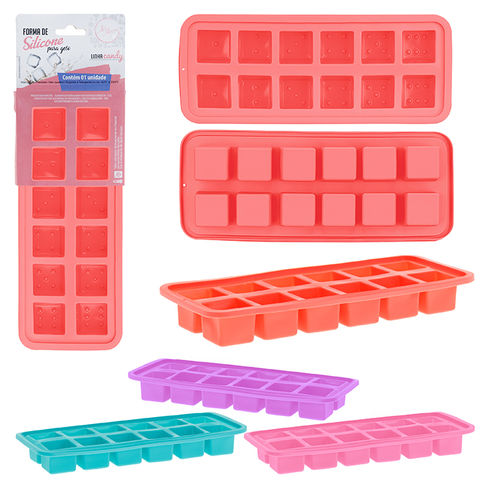 Forma de Gelo Silicone Cubo - Candy | Shopee Brasil