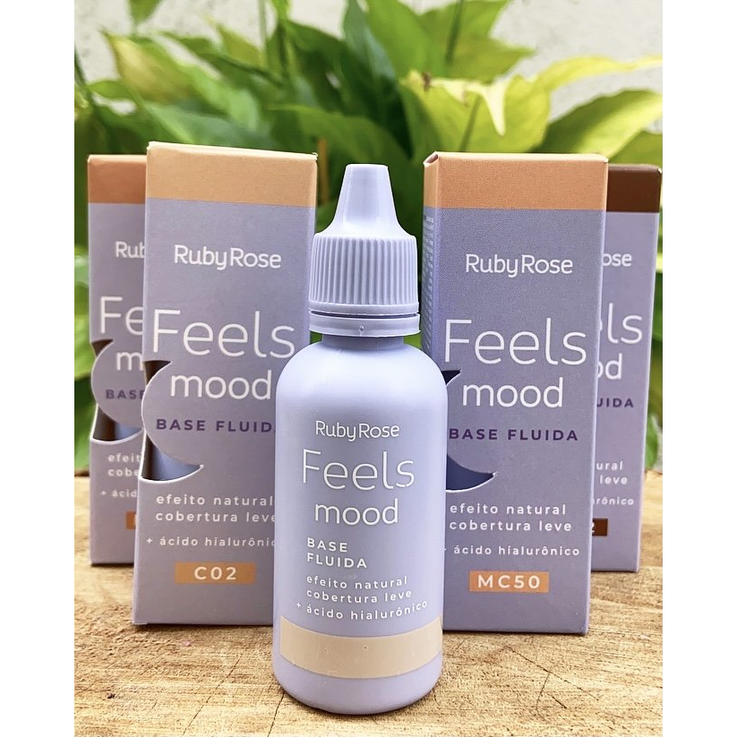 BASE RUBY ROSE FEELS MOOD FLUIDA 25G BASE PARA O ROSTO LIQUIDA | Shopee ...