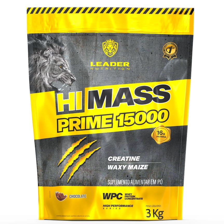 Hipercalorico Hi Mass Prime 3 kg com Creatina - Leader Nutrition ...