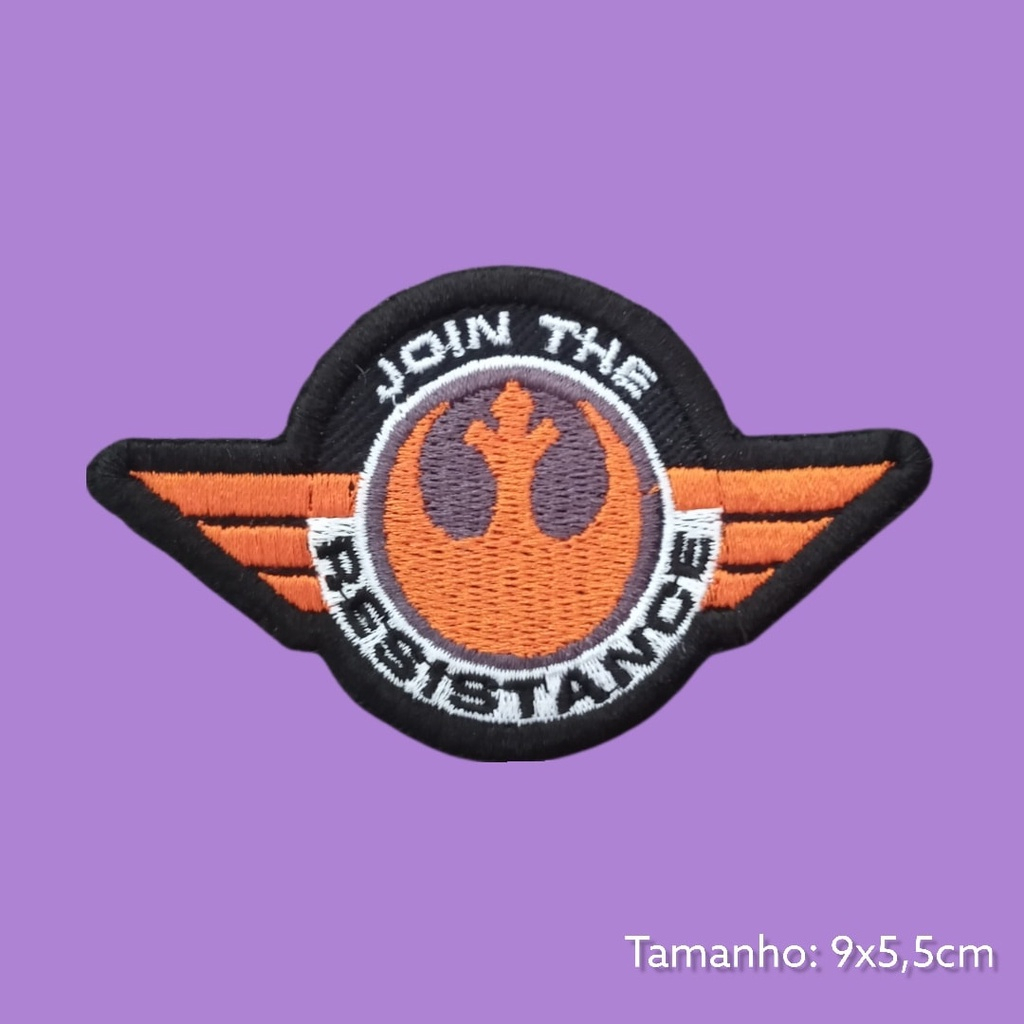 Patch Aplique Bordado Termocolante Join The Resistance Star Wars ...