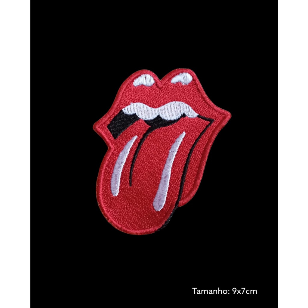 Patch Aplique Bordado Termocolante Símbolo Rolling Stones | Shopee Brasil