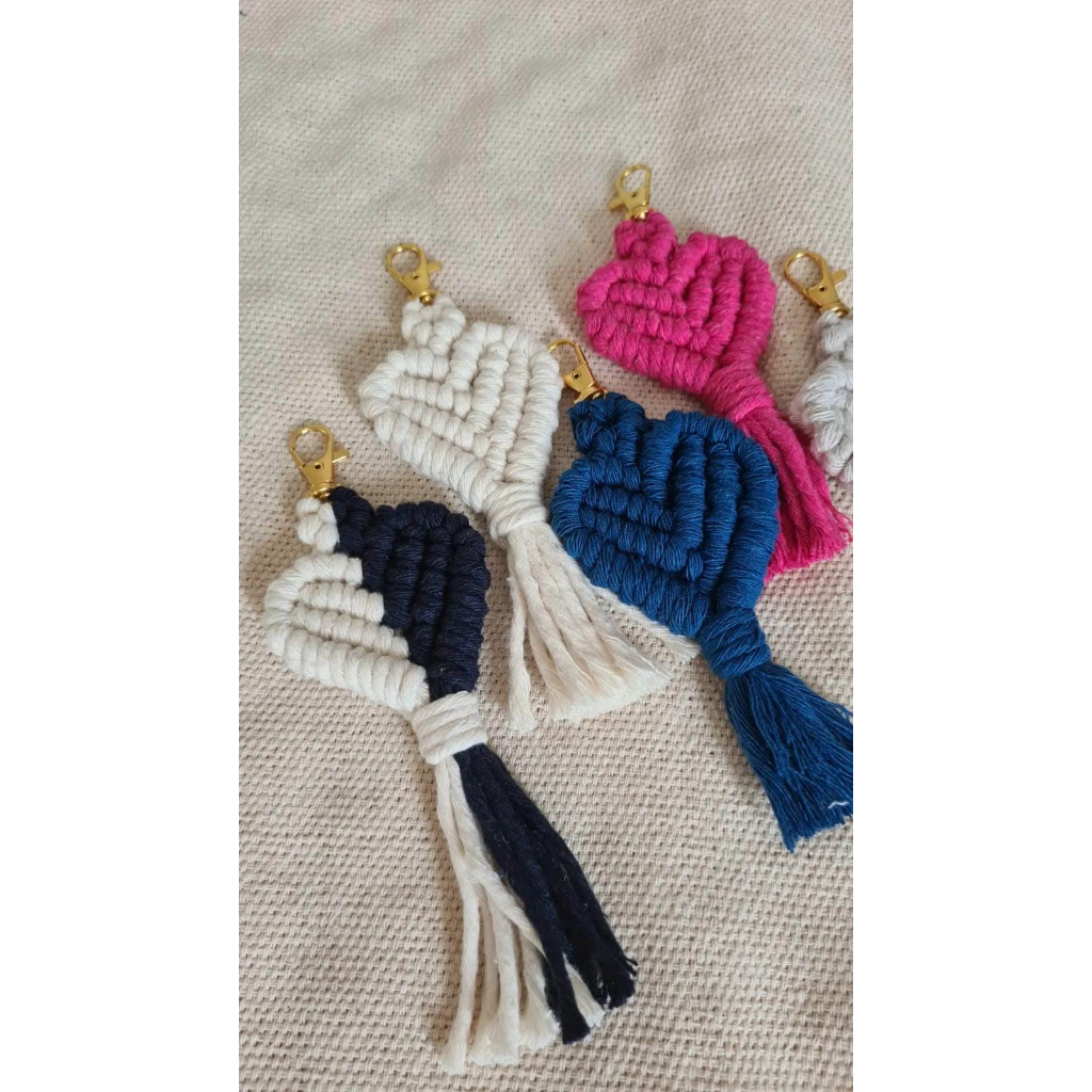 Chaveiro de Coração em Macramê - Chaveiro Lembrancinha | Shopee Brasil