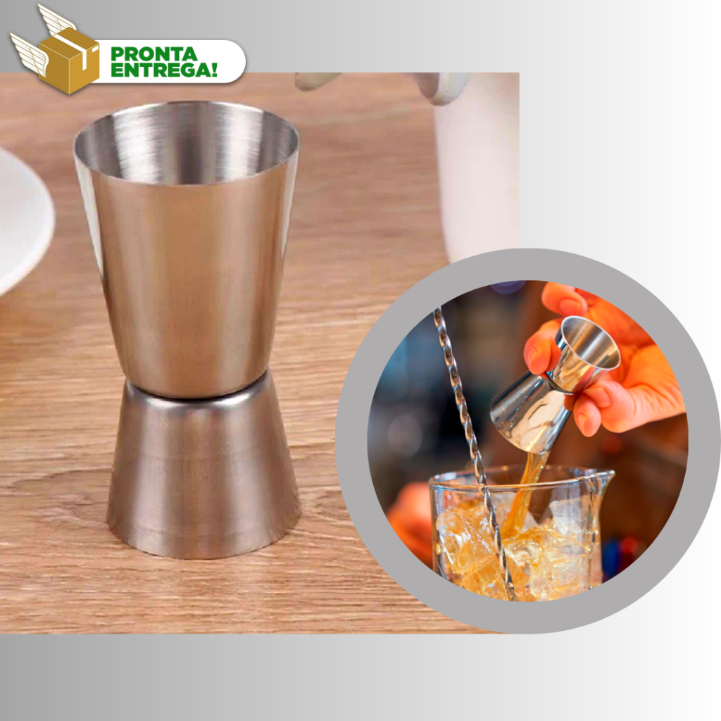 Dosador Duplo Medidor Inox De Bebidas Coquetel Drinks Barman Bartender ...