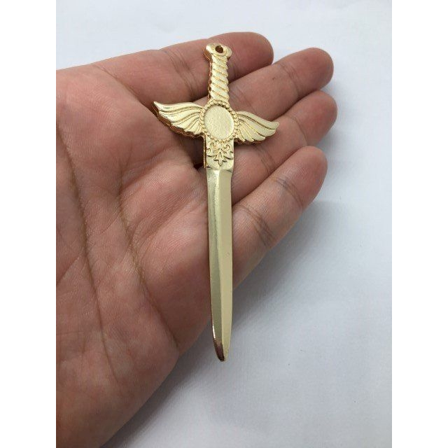 Espada São Miguel Arcanjo 9,3cm dourado | Shopee Brasil