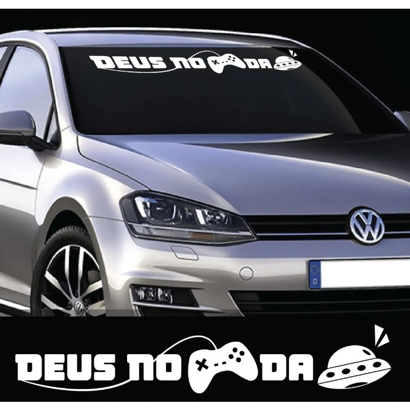 Adesivo Deus No Controle Da Nave Parabrisa Carro 90x13cm | Shopee Brasil