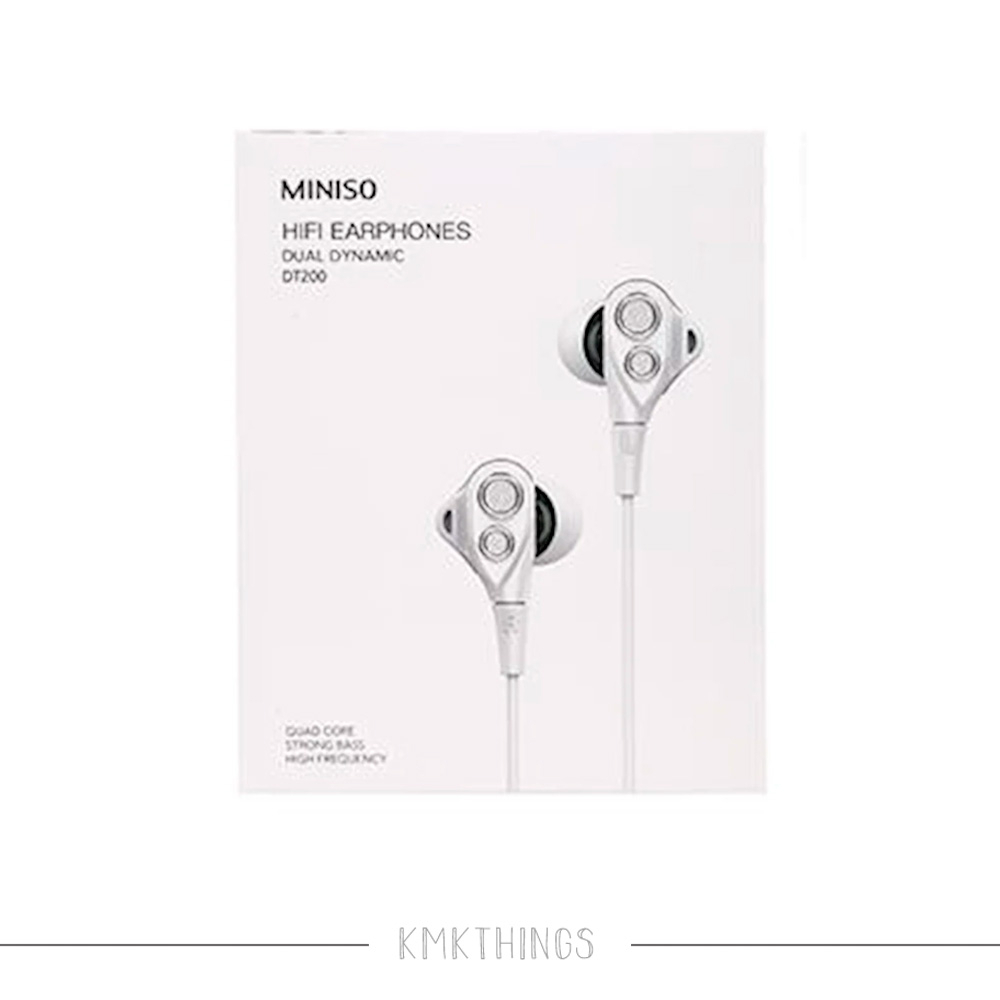 Fone de Ouvido com Fio - Hifi Earphones Dual Dynamic DT200 - MINISO ...