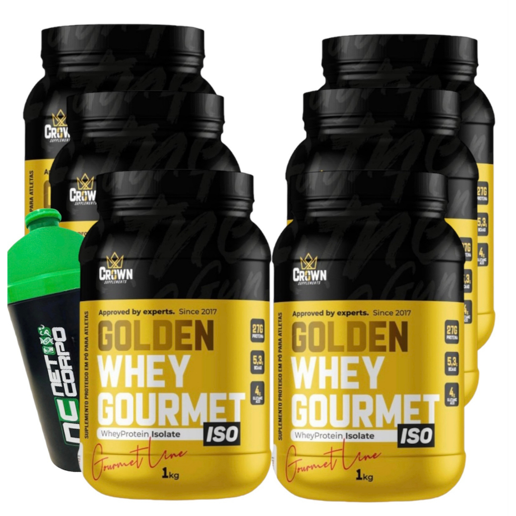 Kit com 6 unidades de Whey Gourmet ISO Concentrado Isolado e Baixo ...