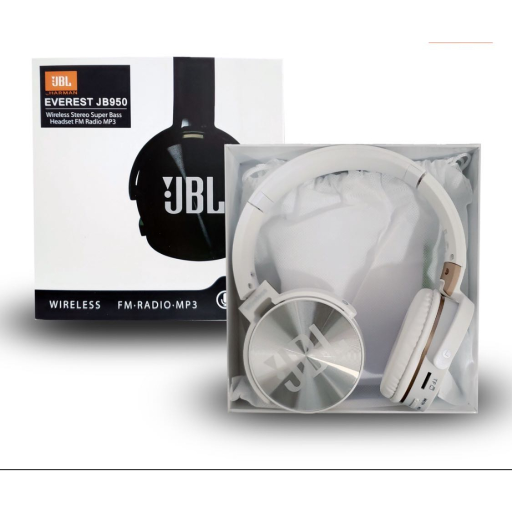 Fone De Ouvido Bluetooth Sem Fio JBL 950 Everest JB950 Radio FM Estúdio ...