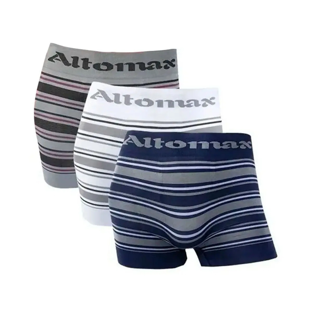 Kit 3 Cueca Box Boxer Masculina Alltomax Confort | Shopee Brasil