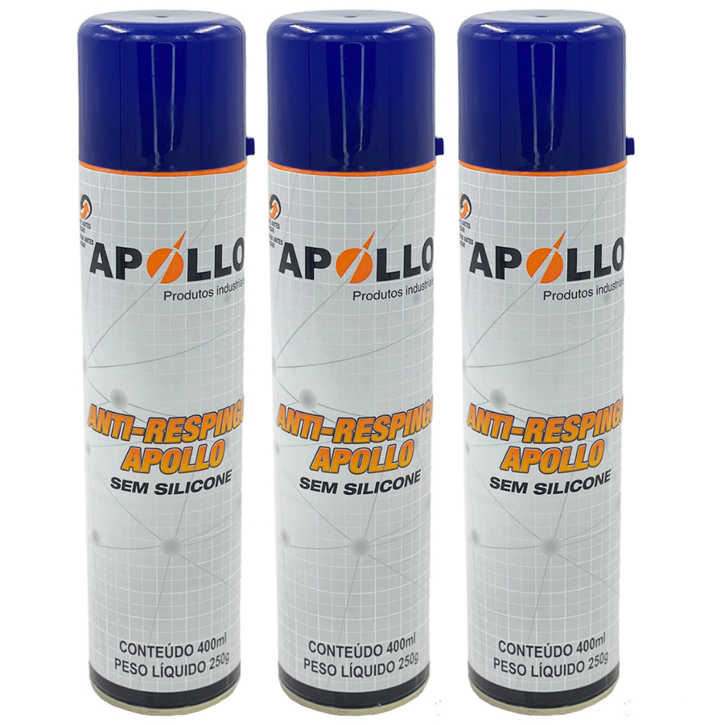 Kit 3 Anti Respingo De Solda Sem Silicone Incolor 400ml Apollo | Shopee ...