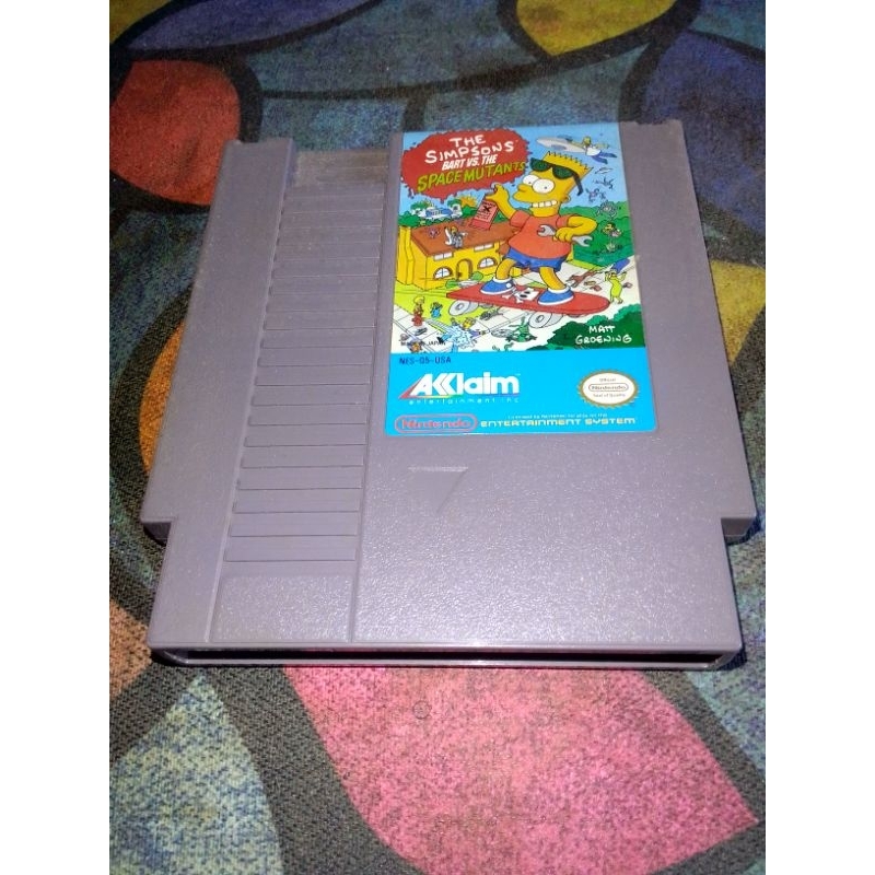 The Simpsons Bart Vs The Space Mutants NES 72 pinos nintendinho | Shopee Brasil