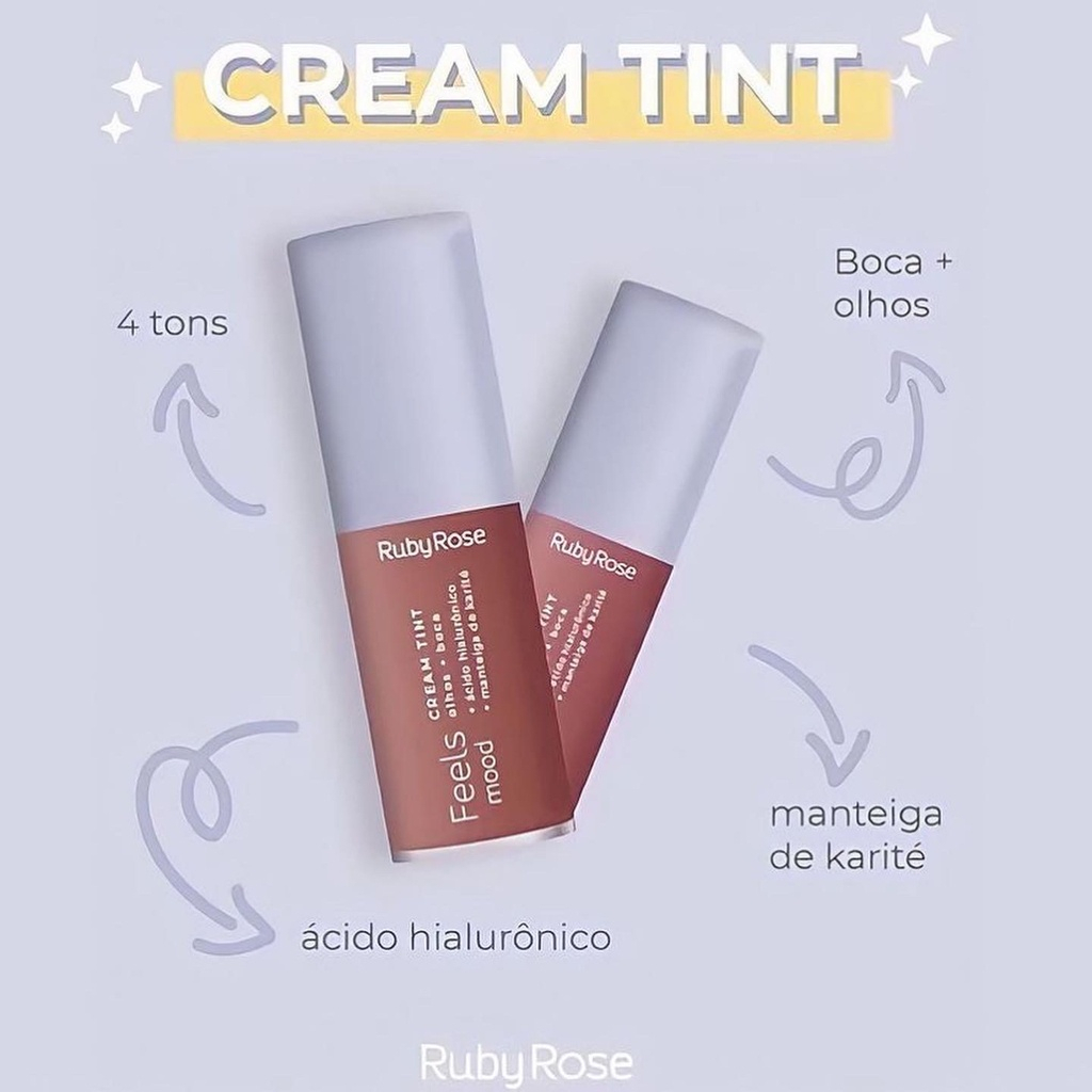 Cream tint multifuncional linha feels mood Ruby Rose | Shopee Brasil