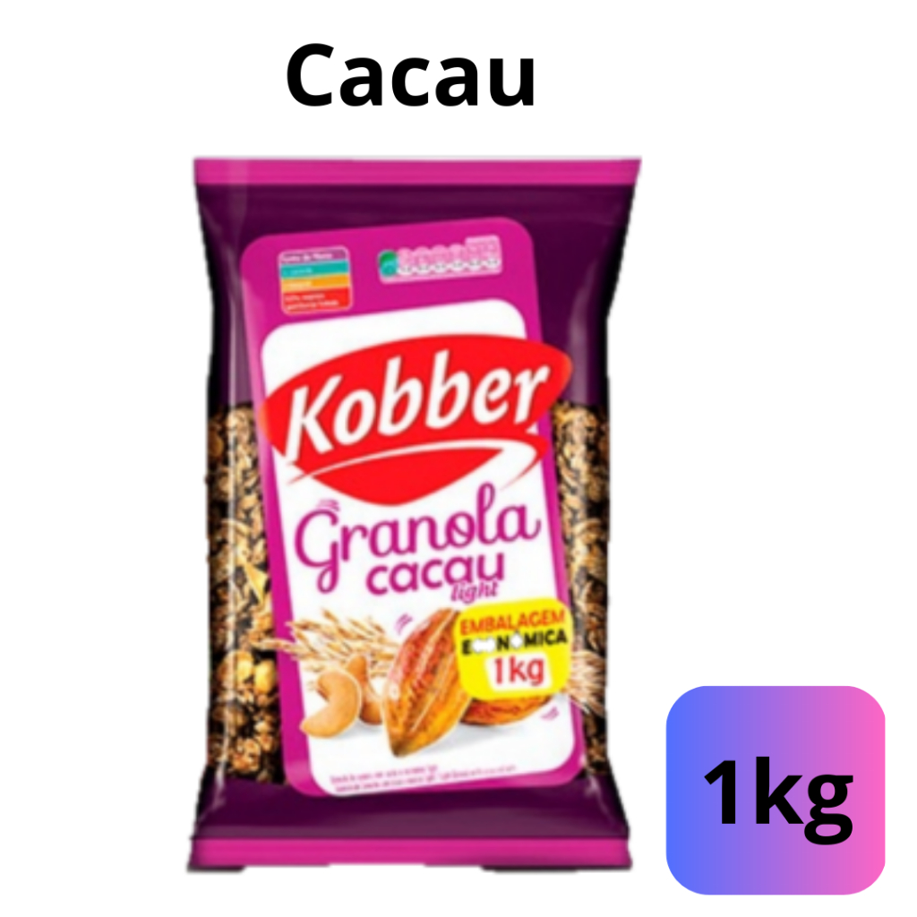 Granola Kobber Cacau Light Crocoante Pacote de 1kg | Shopee Brasil