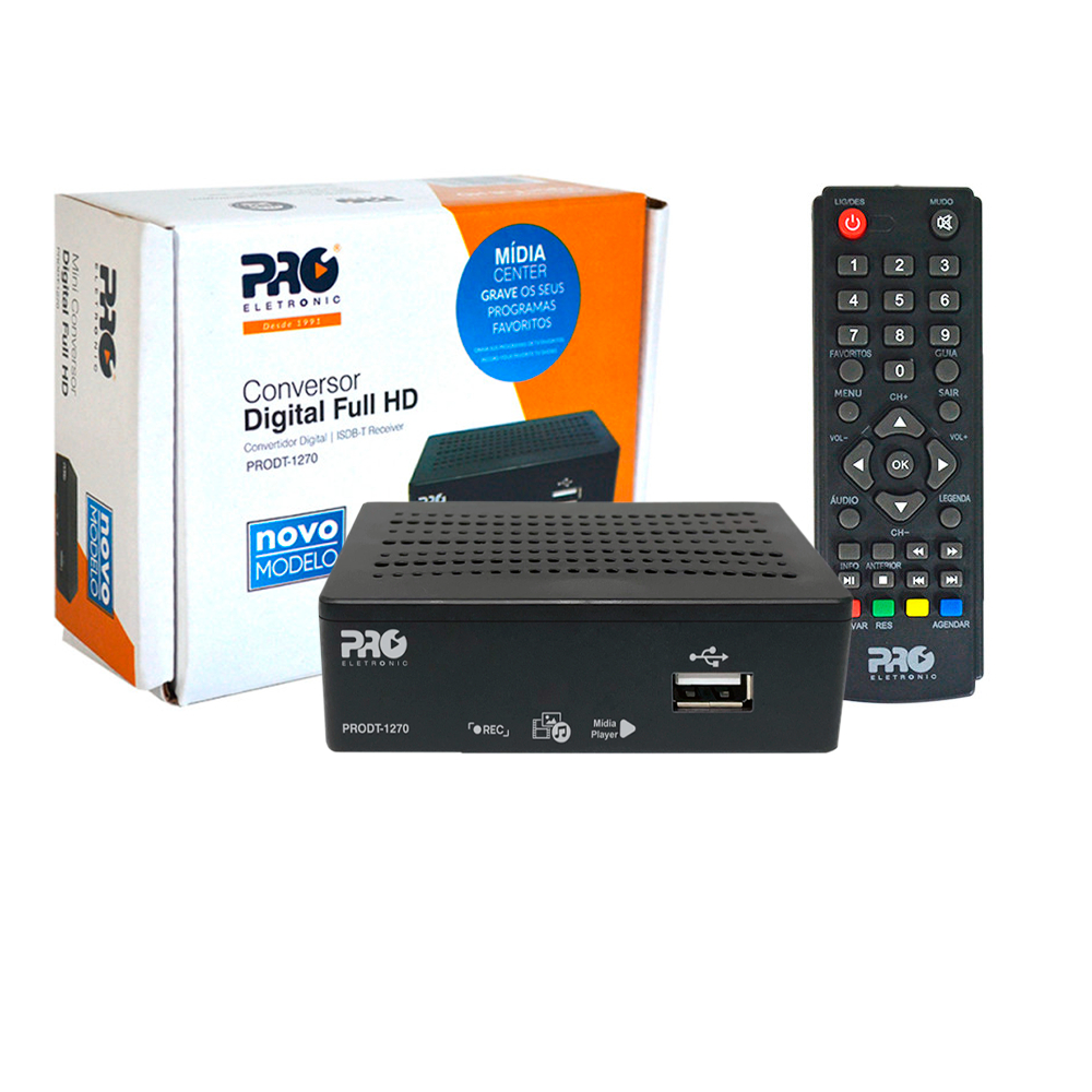 Mini Conversor Digital ISDB-T FULL HD Bivolt ProEletronic | Shopee Brasil