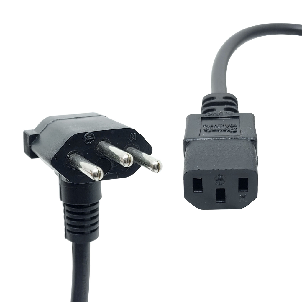 Cabo De Força Para Cpu Alimentação Pc 90 Graus Até 250 Volts | Shopee ...