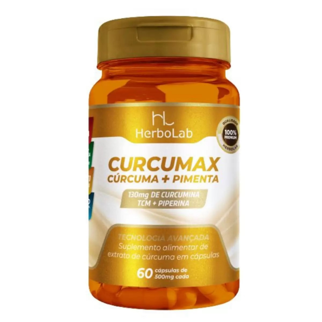 CURCUMAX 500MG C/ 60 CPS - HERBOLAB | Shopee Brasil