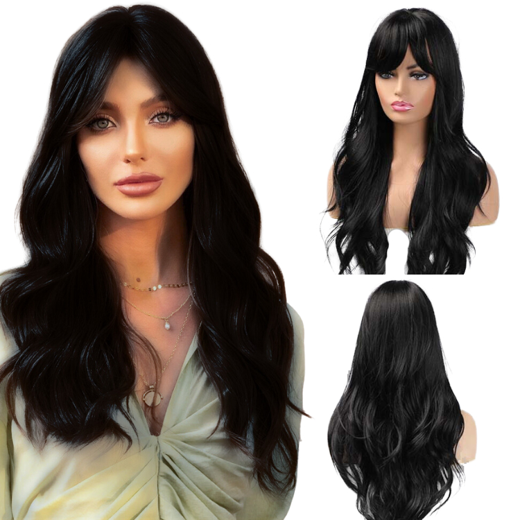 Peruca Ondulada com Franja com Silk Top Orgânica 60cm | Shopee Brasil